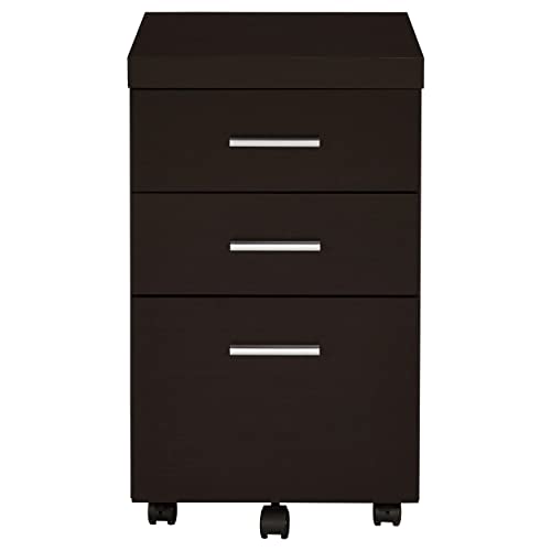 Coaster Home Furnishings Skylar 3-Drawer Mobile Storage Cabinet Cappuccino