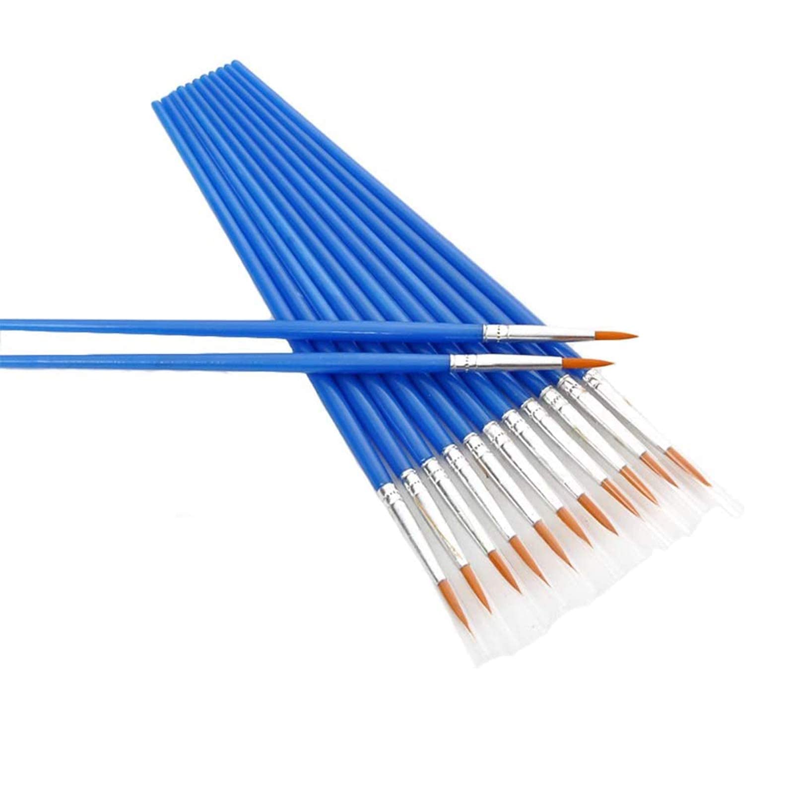 50 Pcs Pointed Round Brushes Set for Kids/Students/Starter/Teens/Children ,Detail Paint Brushes Bulk for Art Class Painting/Painting Party/Acrylic Oil Watercolor,Short Plastic Handle Paintbrushes