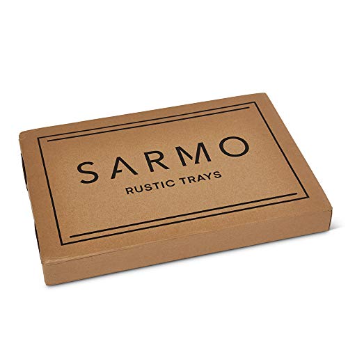 Ottoman Serving Trays for Coffee Table - Large Rustic Coffee Tray for Coffee Tables - Large Couch and Sofa Serving Tray for Food - Dimension (18.5 x 12 inches)