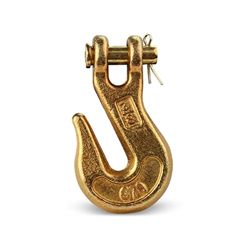 DC Cargo Mall G70 3/8 Chain Hook β Heavy Duty Clevis Grab Hook for 3/8 Inch Grade 70 Chain - for Trailer Truck Transport - 6,600 lbs, 4-Pack