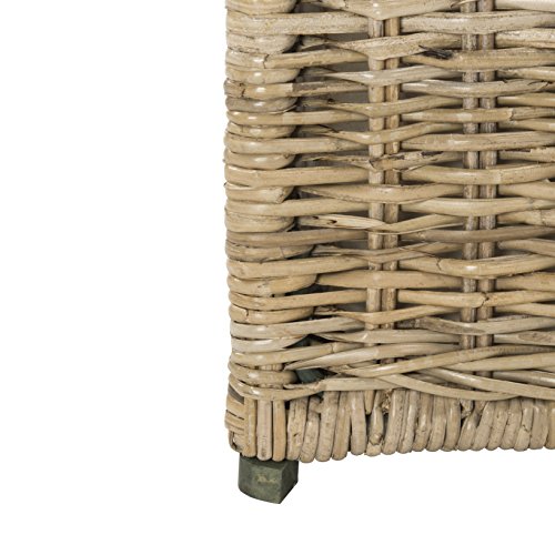happimess HPM9003B Jacob 30" Wicker Storage Trunk, Collapsible for flat storage, Rattan-Kubusoft Gray, Coastal for Office, Dorm Room-LivingRoom, Bedroom, Dining Room, Natural
