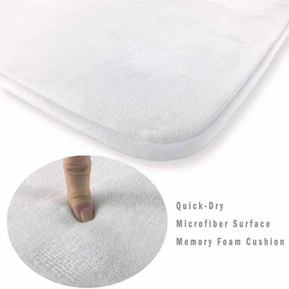 Spa Bathroom Mat Green Bamboo Leaves Stone Purple Flower Meditation Zen Garden Spring Scenery Pattern Flannel Rugs Bath Kitchen Doorway Aisle Cloth Carpet Home Decor 17.71 x 29.52 Inch