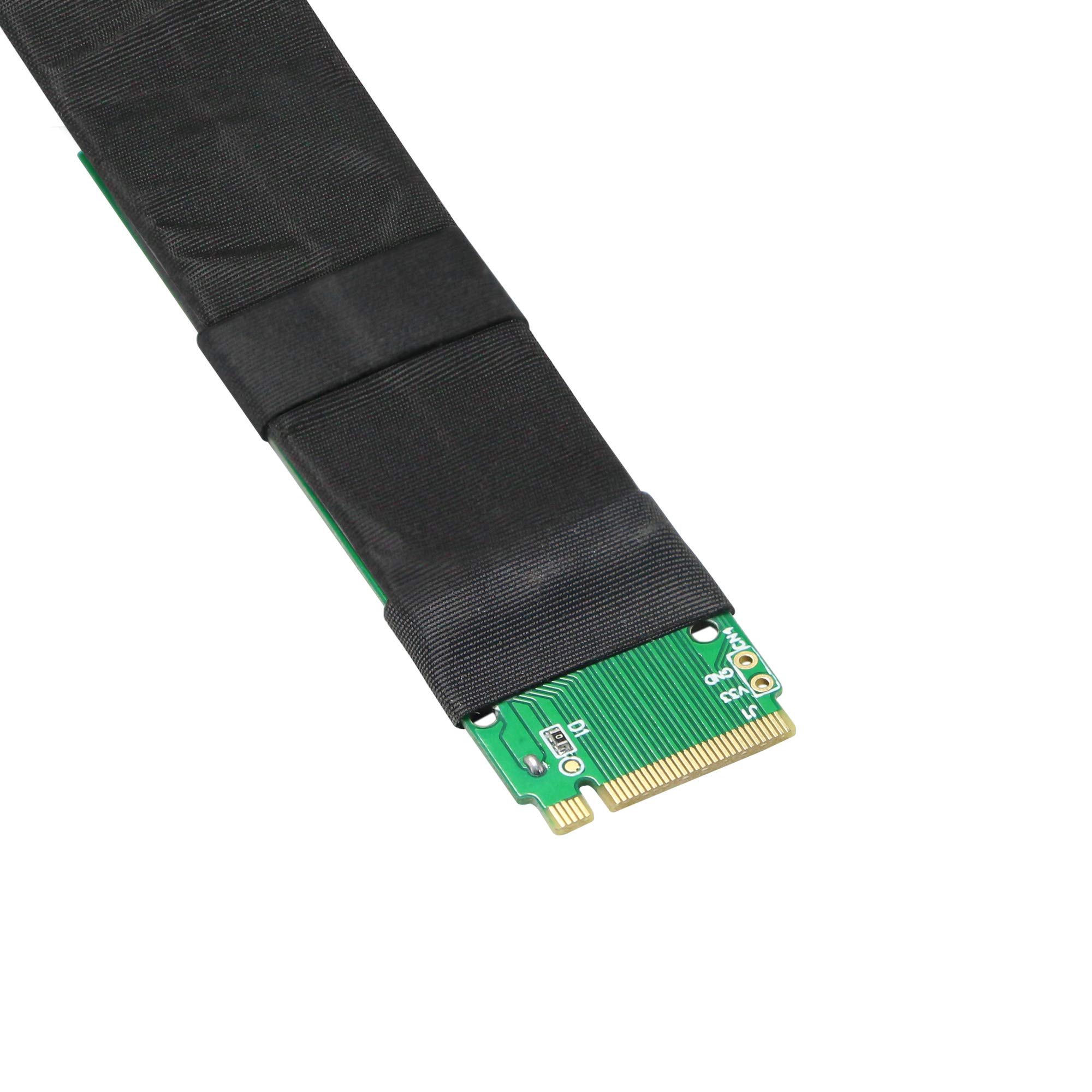 SinLoon M.2(NGFF) Key M NVMe SSD Extension Cable Extender PCIe3.0 x4 Full Speed 12.6inch SSD Extension Cable (32cm)