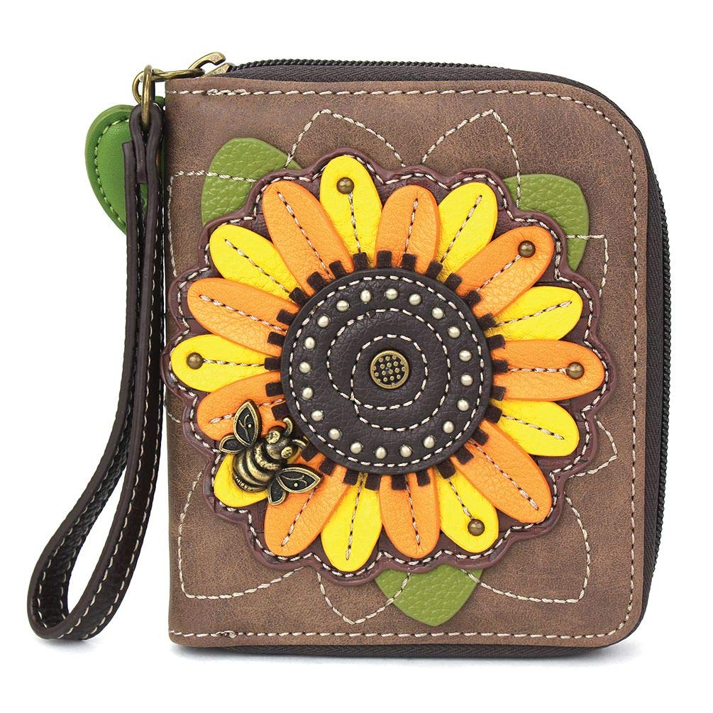 Chala Handbags Sunflower Zip-Around Wristlet Wallet