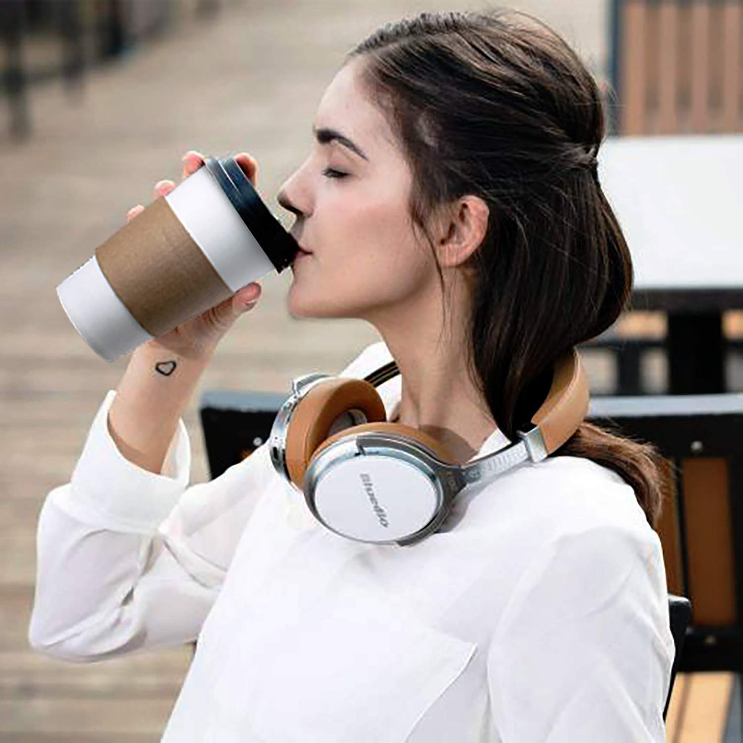 50 Sets Disposable Coffee Cups with Lids & Sleeve, 12 oz to Go Coffee Cups Leakproof Paper Coffee Cups Hot Beverage Cups for Hot and Cold Drinks