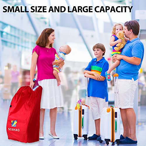 Car Seat Travel Bag,Stroller Bag for Airplane,Stroller Travel Bag for Standard & Double Strollers(Red)