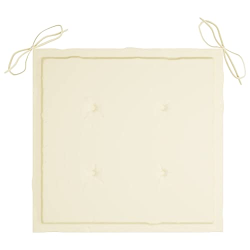 imasay Garden Chair Cushions 2 pcs Cream 15.7"x15.7"x1.2" Fabric