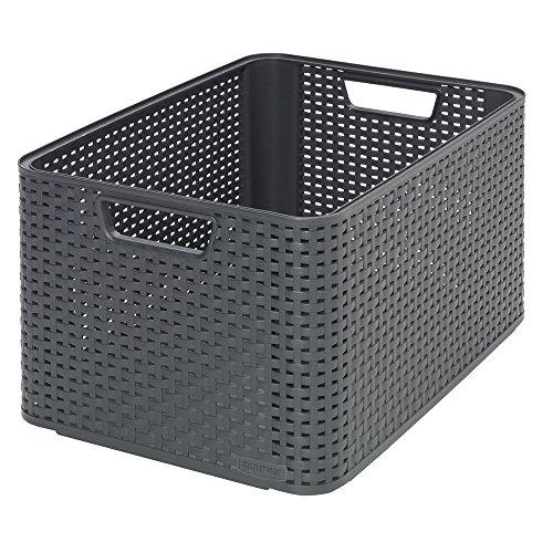 Curver Style 205852 Storage Box Rattan-Look Size L Second Generation Polypropylene