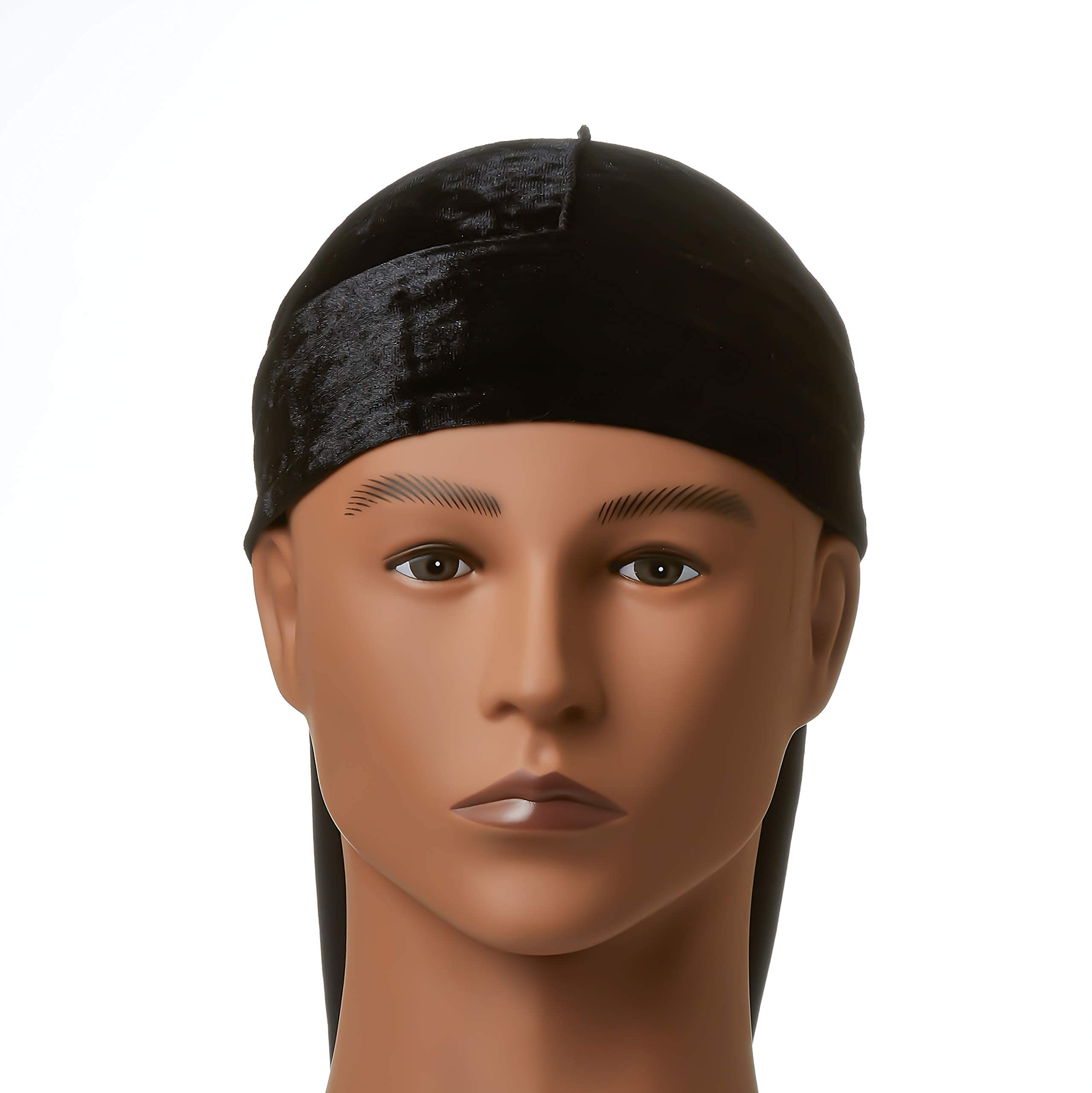 KISS RED Premium Bow Wow X Power Wave Crushed Velvet Durag (Black)