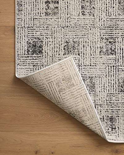 Loloi II Kamala Collection KAM-01 Grey/Graphite 5'-3" x 7'-9" Area Rug