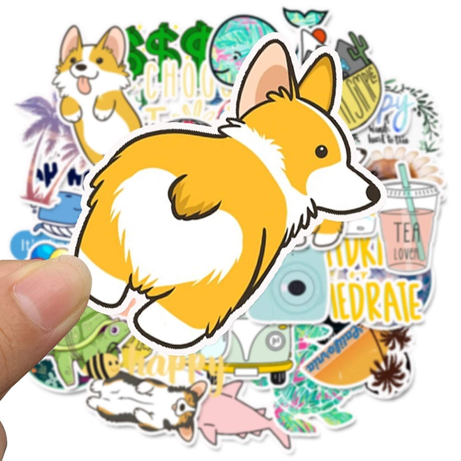 50 PCS Vsco Stickers Pack for Kawaii Girl Things On Laptop Fridge Phone Skateboard Suitcase Waterproof Sticker
