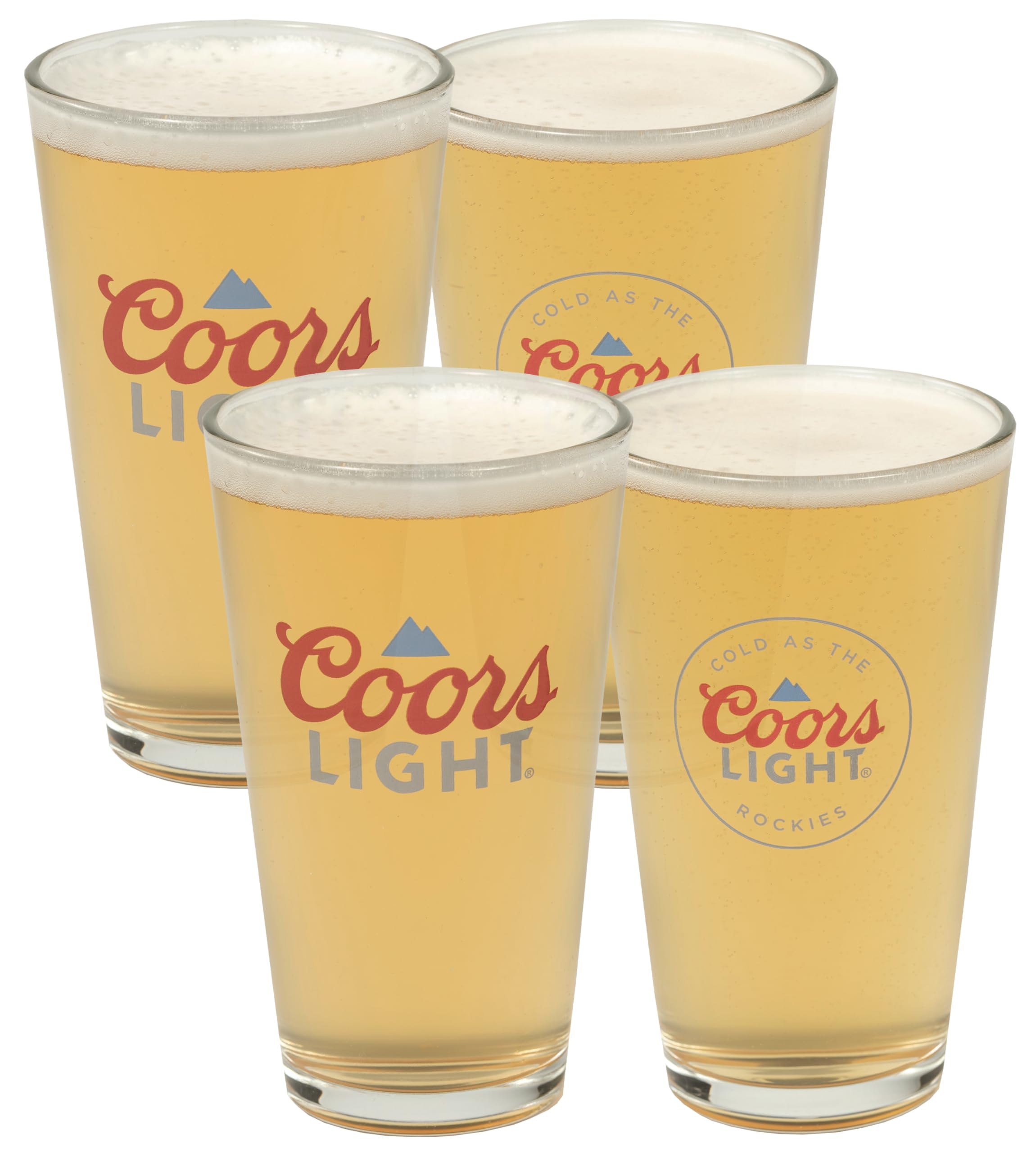 LORD'S ROCKS Coors Light 16oz Pint Glass - Set of 4 Authentically Licensed Compatible