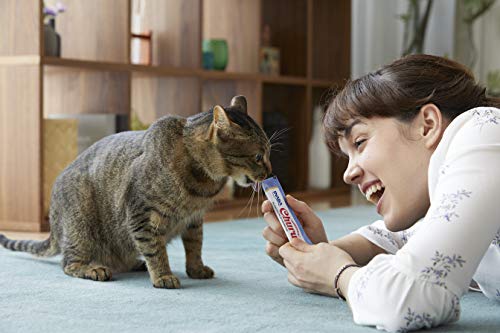 INABA Churu Lickable Purée Natural Cat Treats (Chicken with Crab Recipe, 4 Tubes)