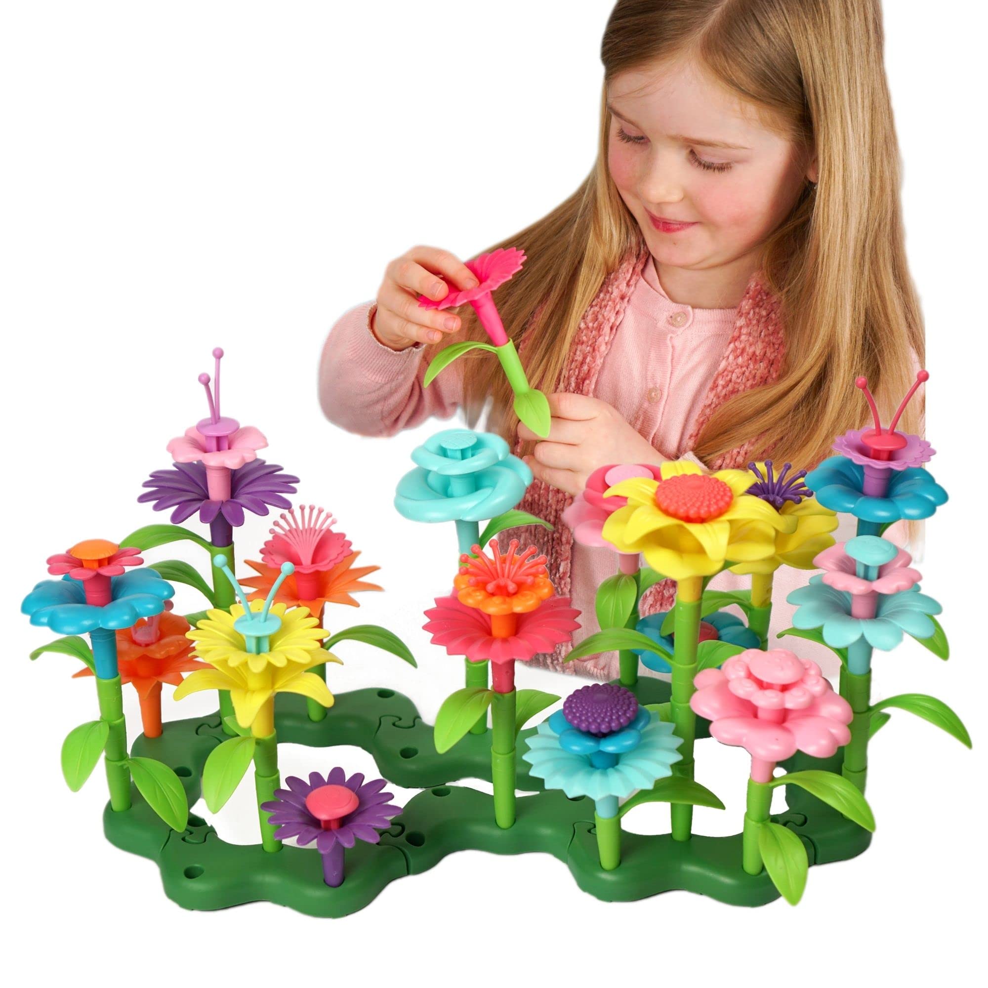 Axel Adventures Flower Garden Building Toy, Stem for 3 Year Old, Flower Building Toy Set, Build A Garden Stem Toy, Girl Toys Age 2-3 Years, Flower Garden Building Toys, Toddler Girl Toys Age 2-3 (46)