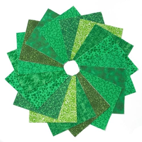 90 Pcs Fabric Strips Cute, Beautiful 100% Cotton Fabric Quilt Green Tone-on-Tone, Width 5 inch Length 5 inch, Gift It's All Green pre-Cut Charm Pack Squares, DIY Blanket