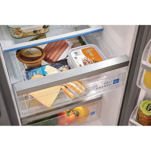 Frigidaire GRSS2652AF 36" Gallery Series Freestanding Side by Side Refrigerator with 25.6 cu. ft. Capacity, 3 Glass Shelves, Crisper Drawer, Ice Maker, Energy Star Certified in Stainless Steel