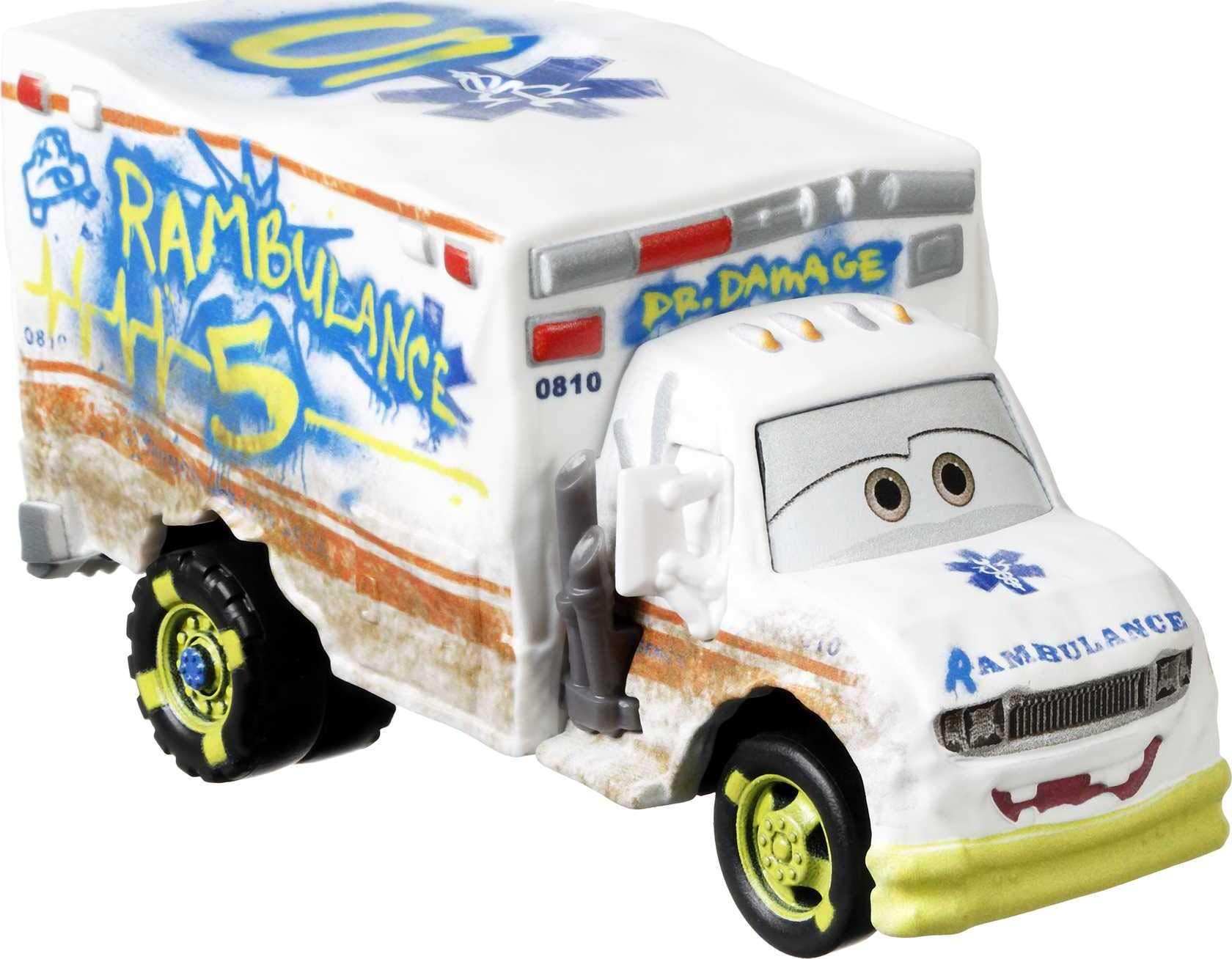 Disney Cars Toys Pixar Cars Die-Cast Oversized Dr Damage Vehicle, Collectible Toy Truck Gifts for Kids Age 3 and Older, Multi