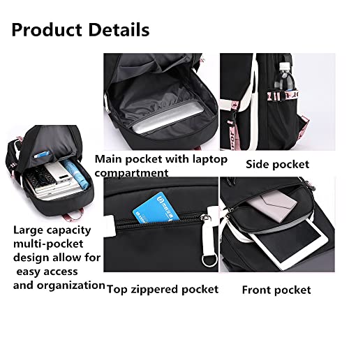 Backpack for Girls Casual Daypack Nylon Waterproof Kids Elementary Middle Schoolbag Children Bookbag
