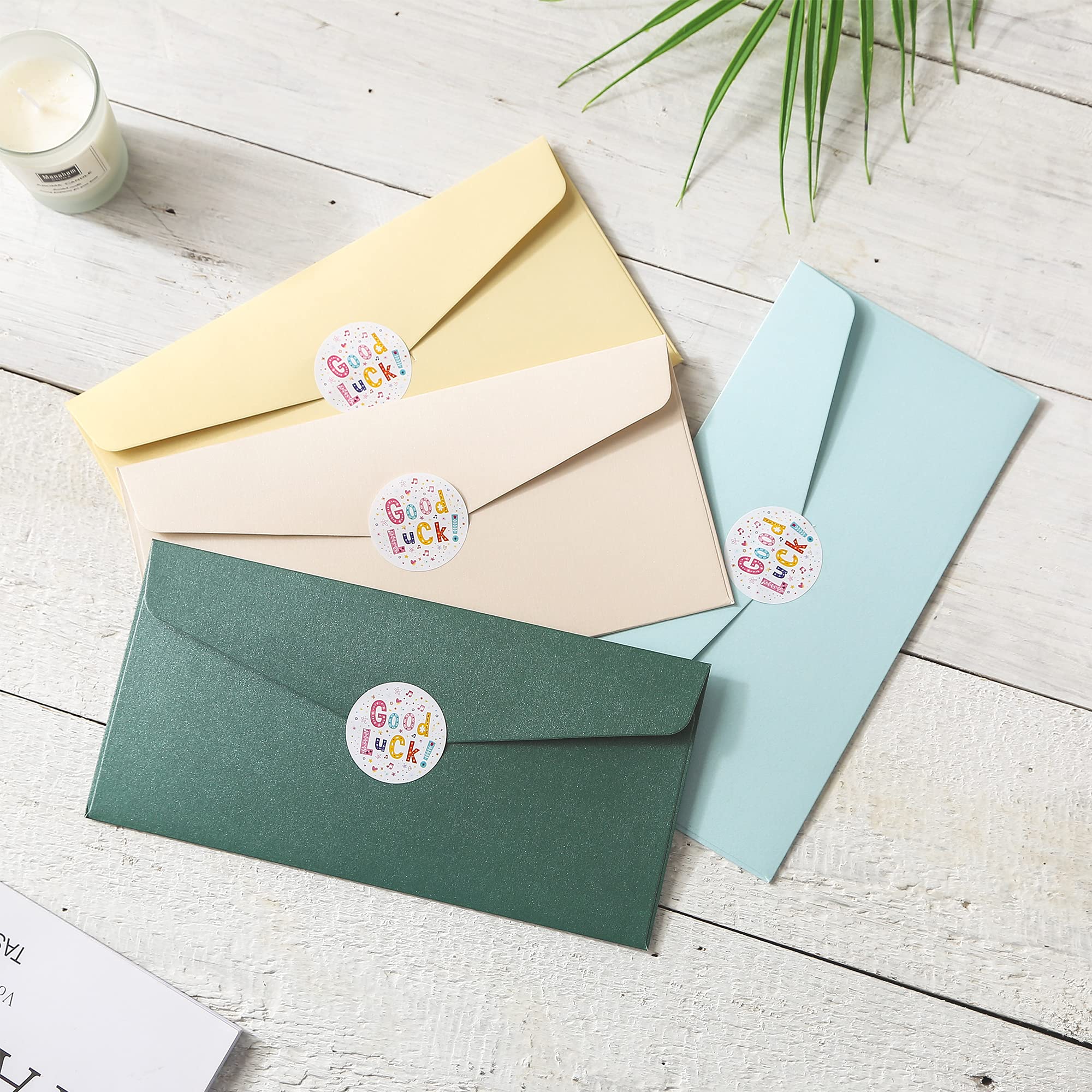 Vonical 1.5" Good Luck Stickers, 1000pcs/Roll Good Luck Labels with Non-Toxic and Enviromentally Friendly UV Ink for Your Family, Friends, Customers, Party Decorative, Gift Wrap, Envelope Sealing