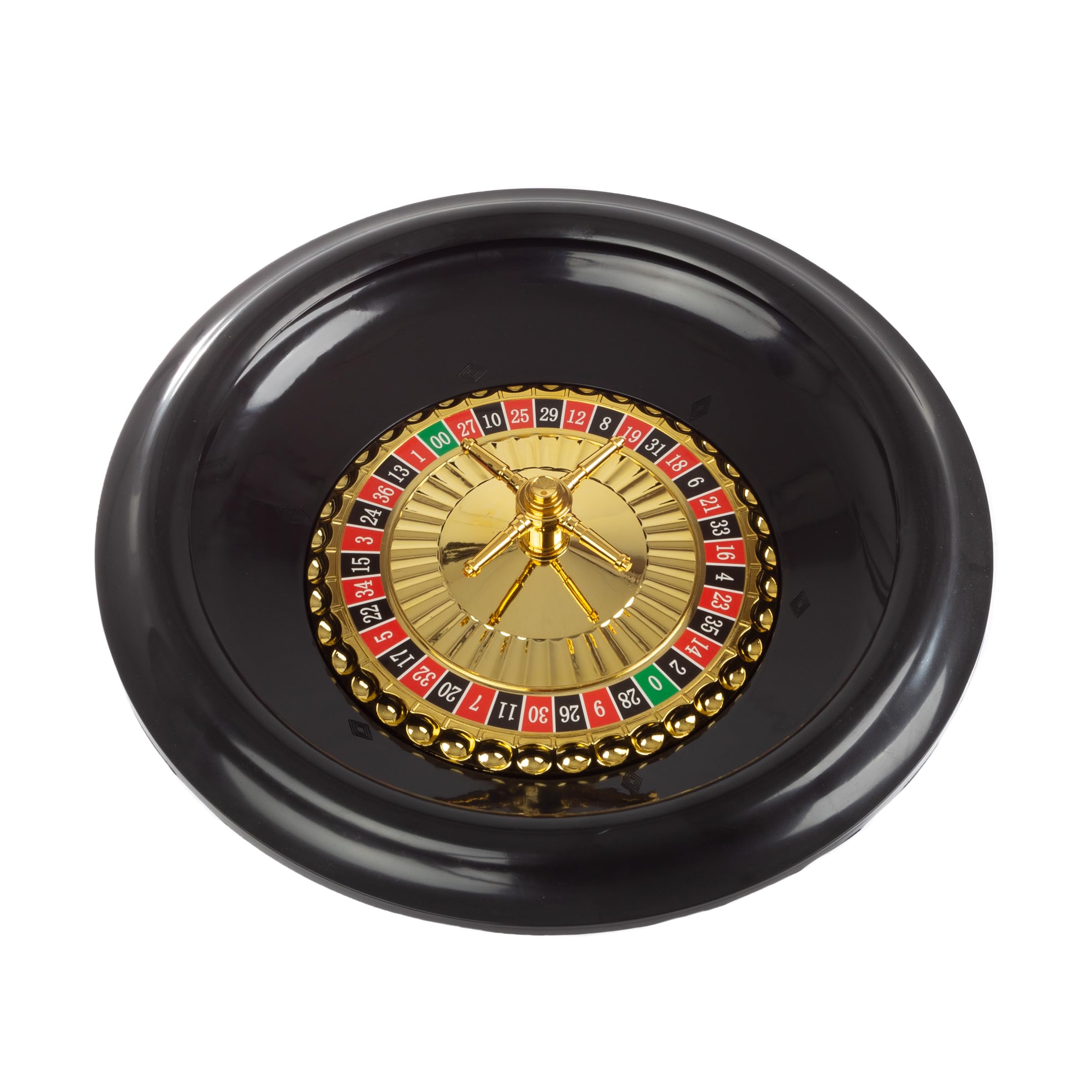 Trademark Poker Roulette Wheel Set β 16-Inch Gambling Wheel with Reversible Roulette and Black Jack Table Cotton, Chips, 2 Decks of Cards, and More