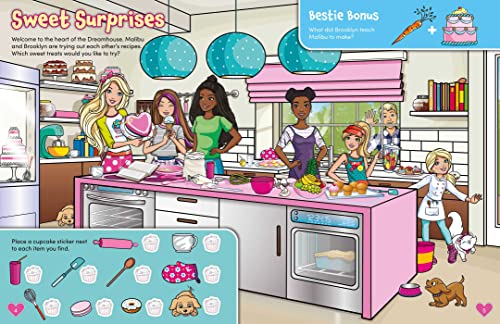 Barbie Dreamhouse Seek-and-Find Adventure: 100% Officially Licensed by Mattel, Sticker & Activity Book for Kids Ages 4 to 8