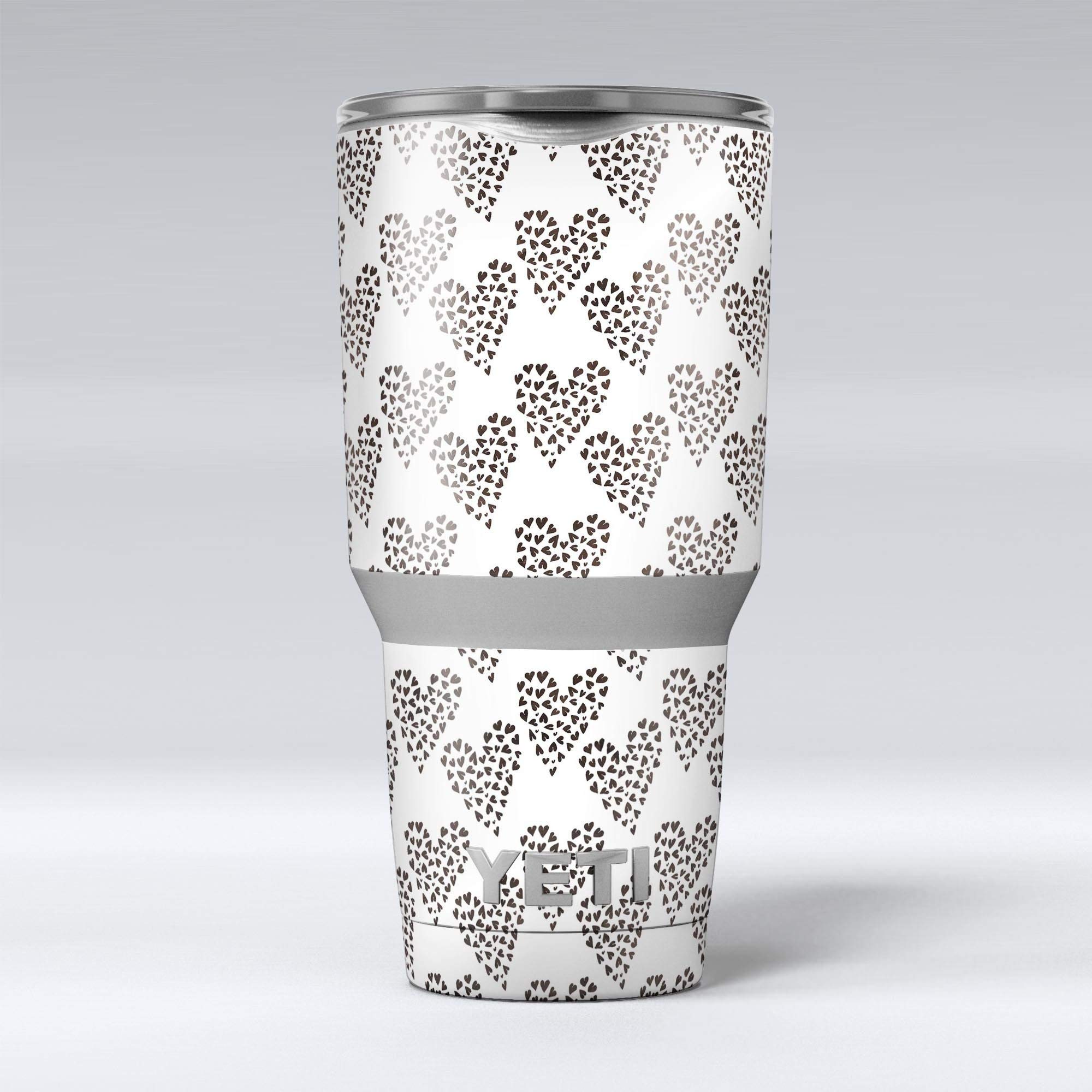 Design Skinz Hearts Within Hearts - Skin Decal Vinyl Wrap Kit Compatible with The Yeti Rambler Cooler Tumbler Cups