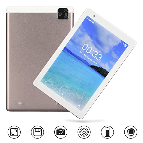 8.1 Inch Kids Tablet, Android 10 Gaming Tablet, 4GB RAM 64GB ROM, HD Eyes Protection Display, 128GB Expand, 2MP+5MP Dual Camera, 2.4G/5G WiFi, 3G Network, 5000mAh Battery