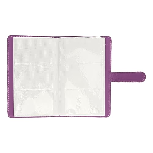 3in Transparent Photo Album Book for Fujifilm Mini 12 - Purple Lace Flower Pattern