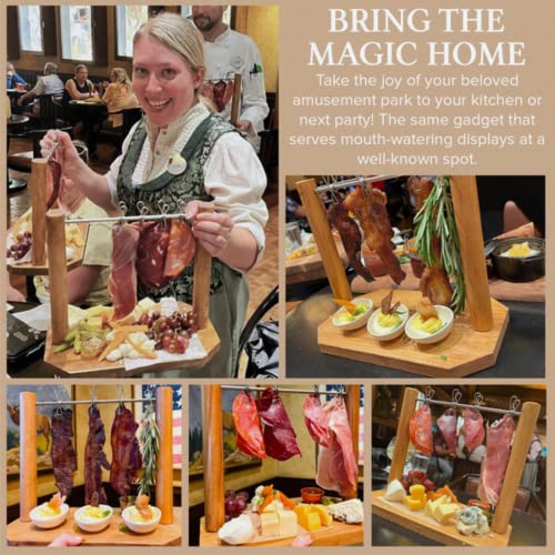 Bacon Serving Dishes for Entertaining - Pack of 1 Wooden Bacon Display for Men Who Have Everything or House Warming Gifts New Home - Unique Gifts for Dad