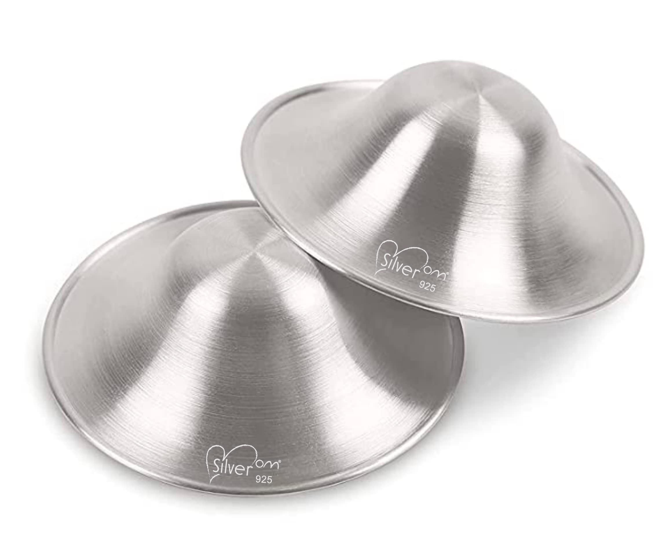 The Original Silver Nursing Cups - Nipple Shields for Nursing Newborn - Newborn Essentials Must Haves - Nipple Covers Breastfeeding- Silvermom-Regular