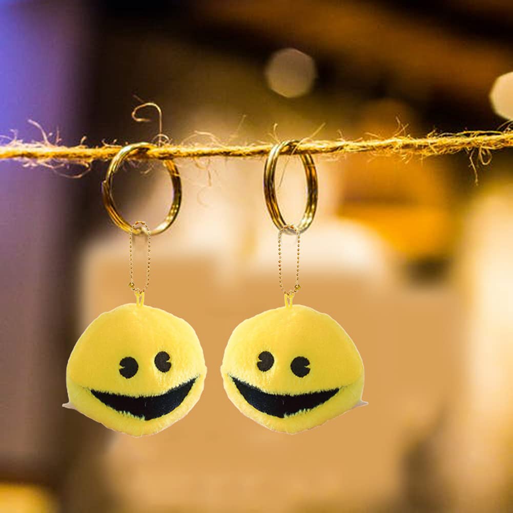 3" Stuffed Keychain Pacman Plush Animals Pendants Ornaments, Very Soft and Cute Pacman Toys, Best Decorations of Your Backpacks,Handbags,Party Decoration,Wedding Decorations