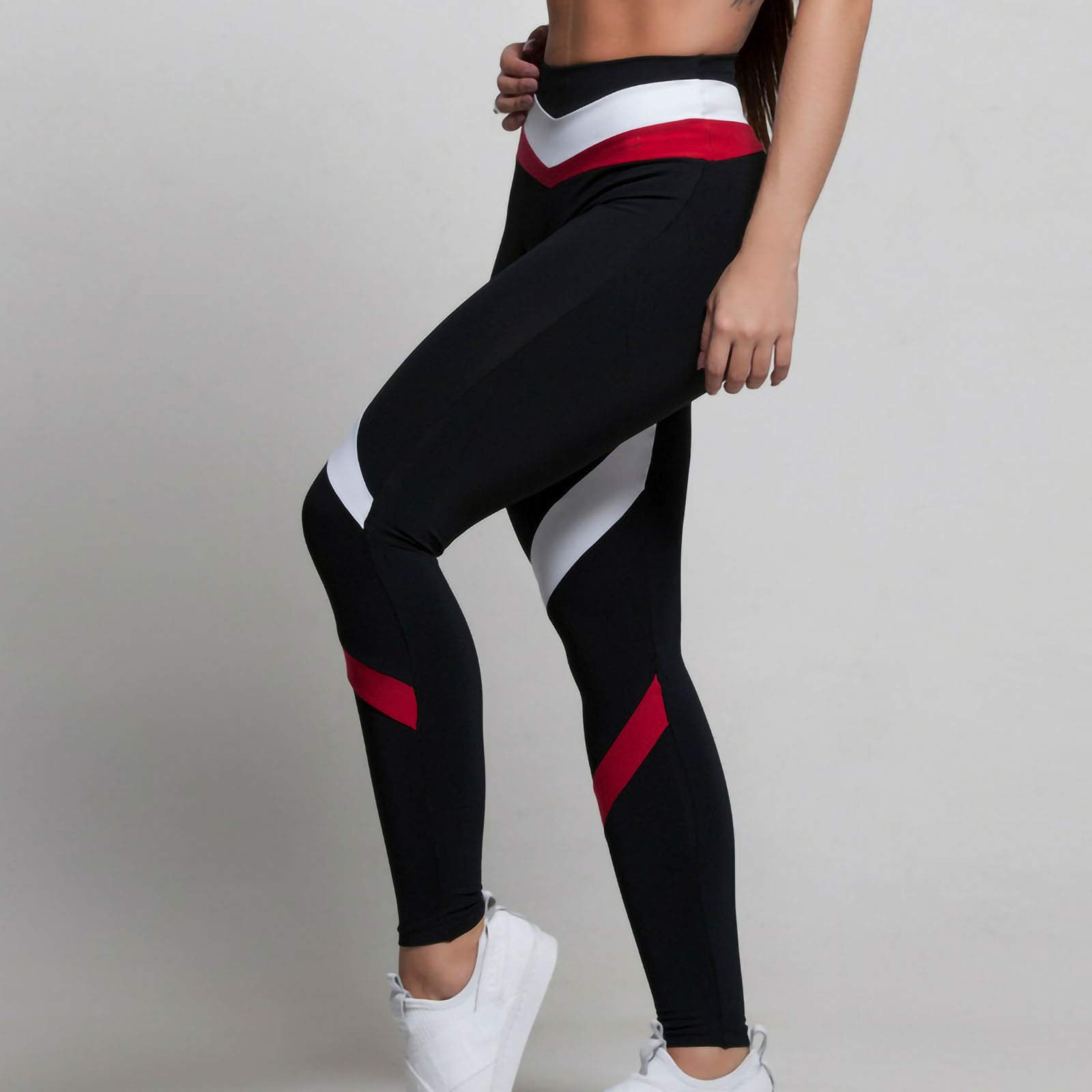 Bblulu Women's Striped High Waisted Yoga Pants Color Block Tummy Control Workout Leggings Butt Lifting Stretchy Tights