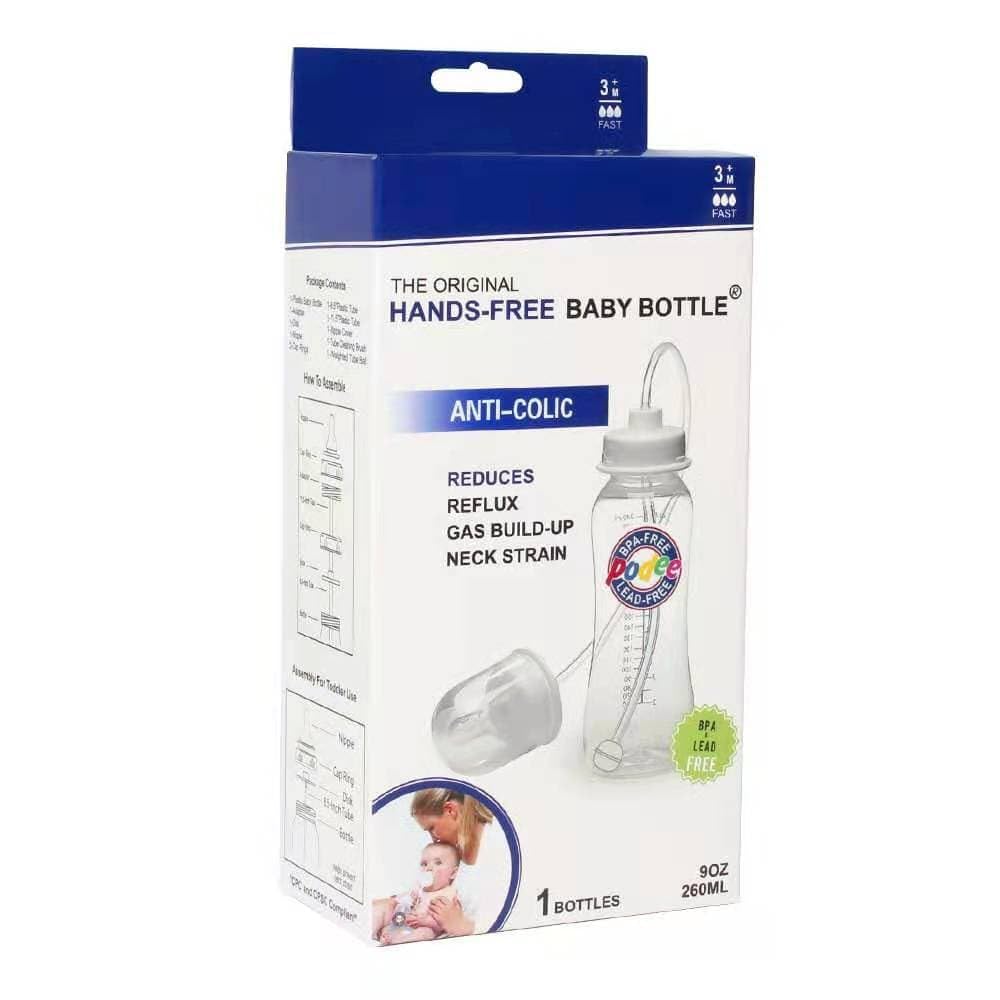 Hands-Free Baby Bottle - Anti-Colic Self Feeding Baby Bottle System 9 oz (1 Pack - Podee Classic)