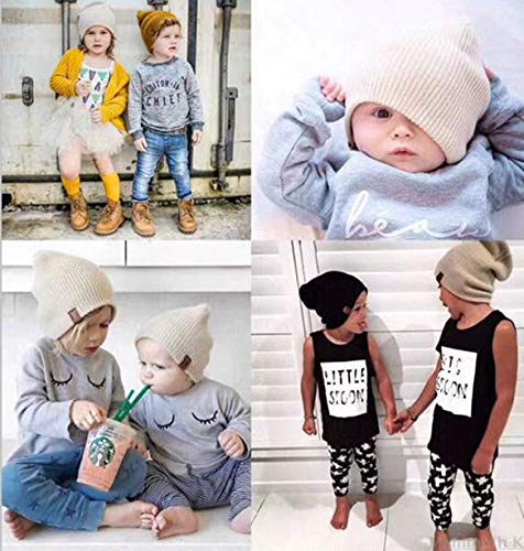 QandSweat Baby Boy's Hat Kids Cool Knit Beanie Hats Toddlers Caps Vertical Tail Style 1-5T (Knitted)