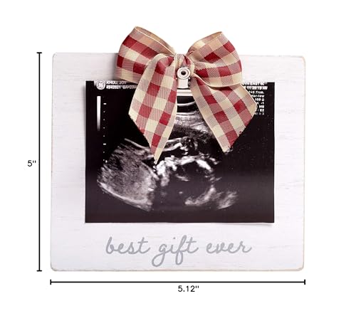 Pearhead Holiday Sonogram Picture Frame, Rustic Christmas Home Décor, Baby Announcement Frame, Nursery Gift for Expecting Moms, Christmas Ideas for New Moms