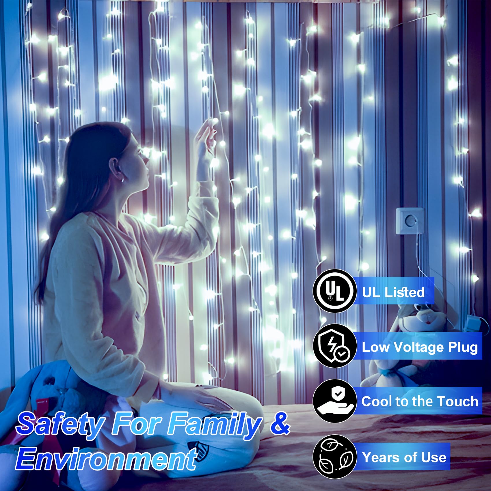 509FT Christmas Lights Outdoor 1350 LED Christmas Tree Decorations Lights with 8 Modes & Timer Memory, Plug In Clear Wire Waterproof LED Xmas Lights for Yard Trees Wedding Party Holiday (Cool White)