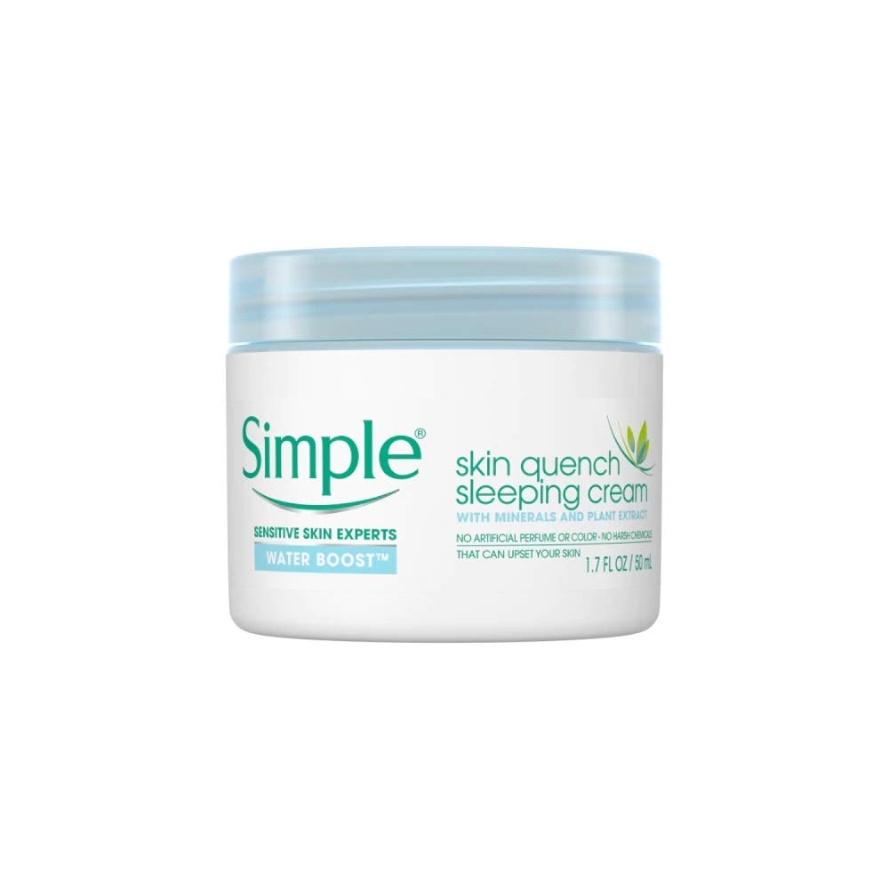 Simple Water Boost Skin Quench Sleeping Cream, 1.7 Fl Oz, 3-pack