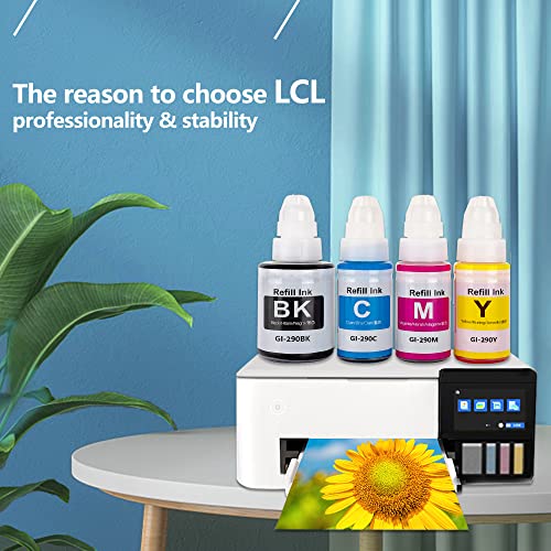 LCL Compatible Ink Bottle Replacement for Canon GI290 GI-290 G1200 G2200 G3200 G4200 G4210 (8-Pack 2Black 2Cyan 2Magenta 2Yellow)