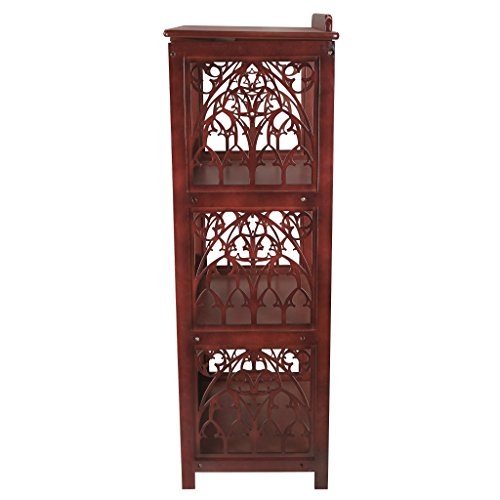 Design Toscano St. Thomas Aquinas Gothic Decor Wooden Bookstand Library Display Stand, 43 Inch, Walnut Finish