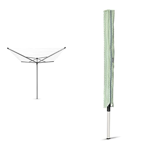 Brabantia Topspinner Outdoor 4 Arm Spinning Clothesline Rotating & Clothes Drying Rack Cover - Weather Resistant Material - Zip Closure - Outdoor - Drying Rack Protection