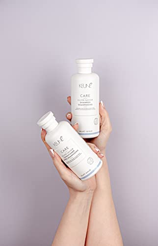 Keune Care Silver Savior Shampoo, Toning & Brightening Cleanser for Blonde & Grey Hair, 10.1 Fl Oz