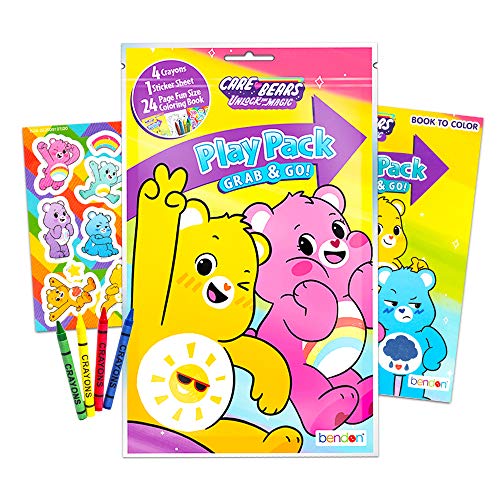 Care Bears Ultimate Party Favors Packs - Bundle Includes 12 Sets with Stickers, Coloring Books, Stamper and Crayons (Party Supplies)