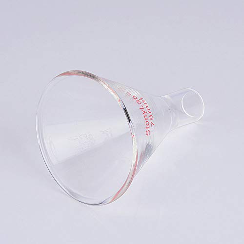 stonylab Glass Powder Funnel, Heavy Wall Borosilicate Glass Short Stem Funnel with 75 mm Top Diameter and 22 mm Stem Length
