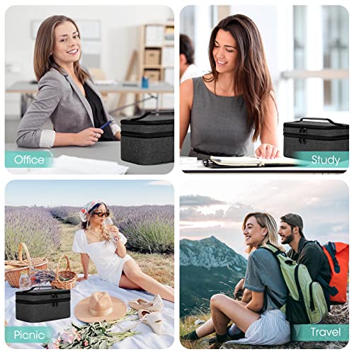 Breast Pump Bag Compatible with Willow and Elvie Breast Pump for Working Moms, Carrying Breast Pump Storage Bag with 2 Compartments for Wearable Breast Pump and Accessories(Black)
