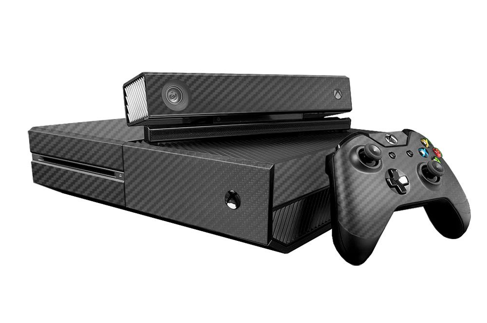 3D Carbon Fiber Gun Metal Gray - Air Release Vinyl Decal Mod Skin Kit by System Skins - Compatible with Microsoft Xbox One (XB1)