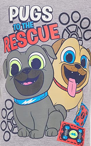 Disney Puppy Dog Pals Bingo Rolly Toddler Boys Athletic Graphic T-Shirt Mesh Shorts Set Gray 4T