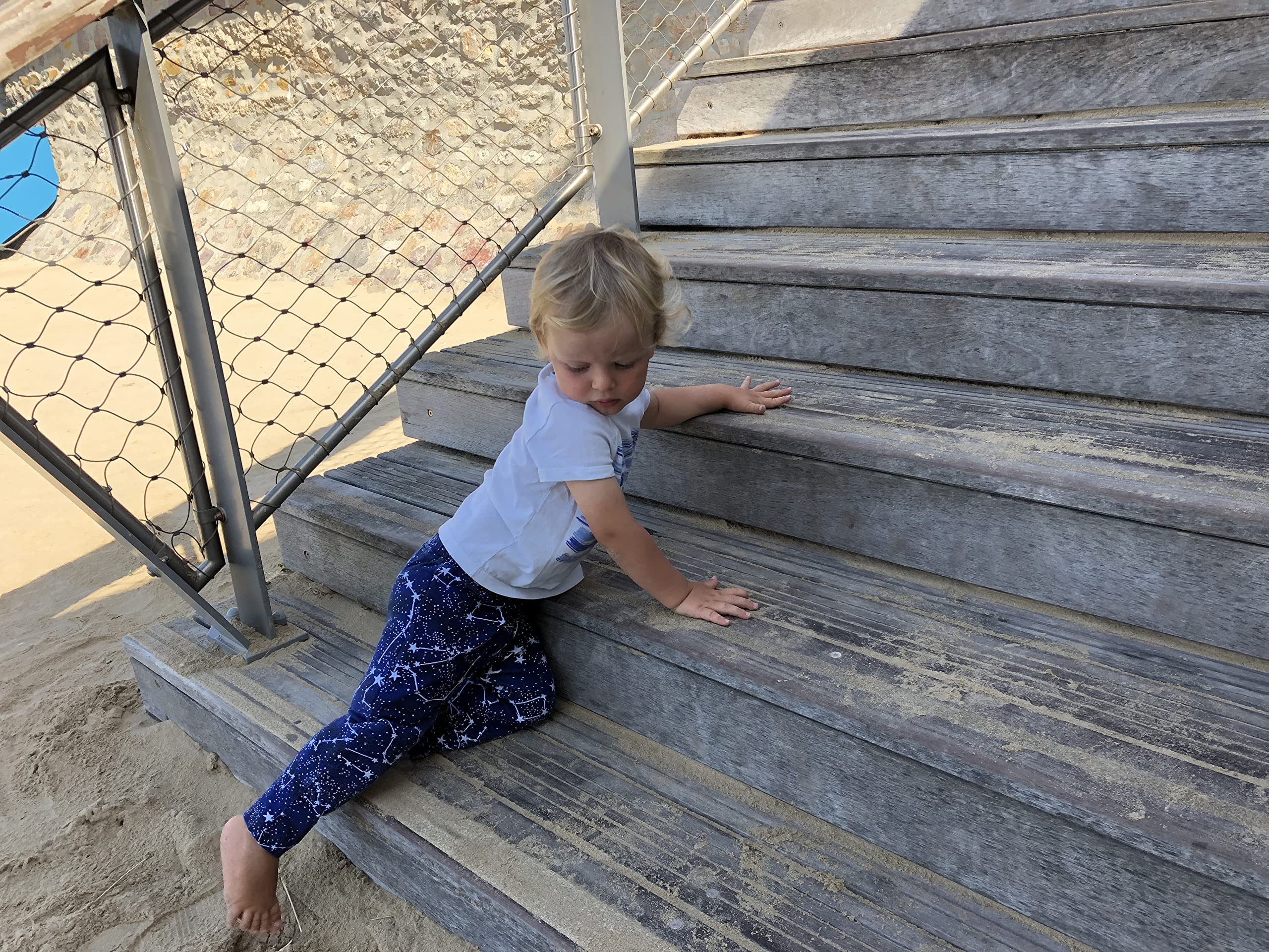 Sandra Aris | Crawling Pants for Babies & Toddlers | Added Butt and Knee Padding for Kids Learning to Crawl & Walk (Super Star, 3T)