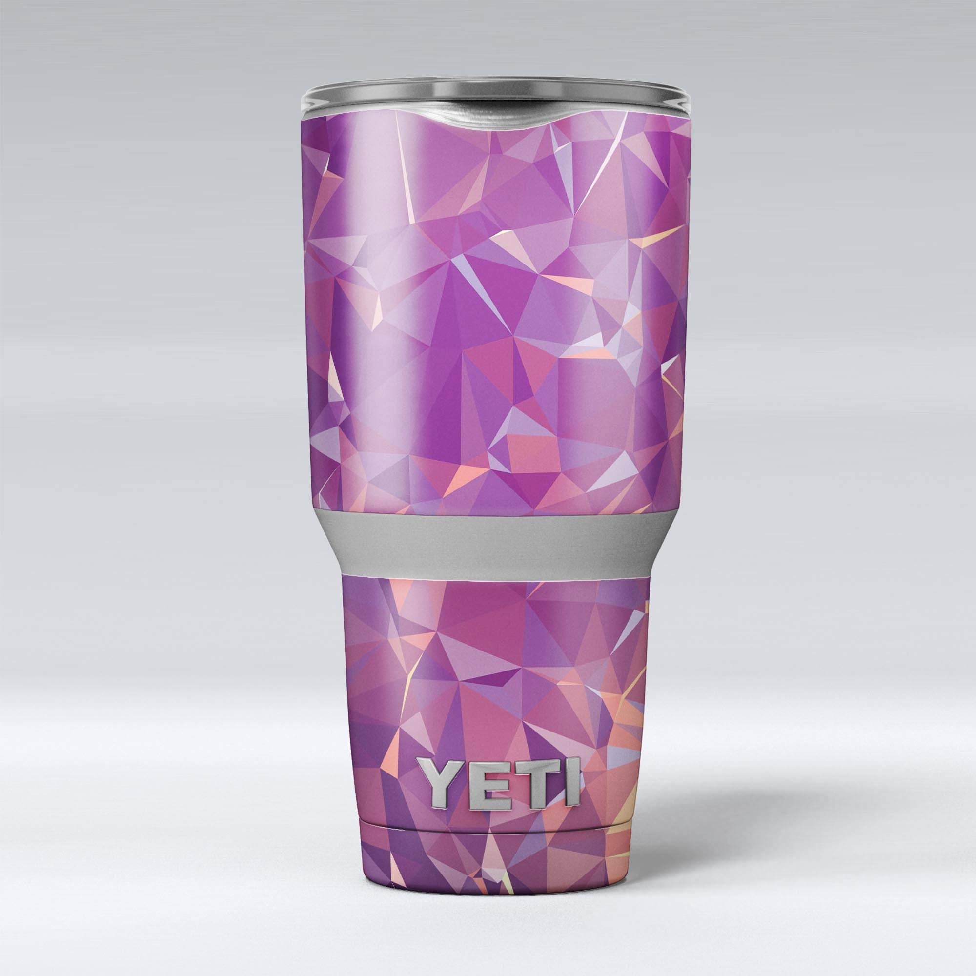 Design Skinz Pink Geometric V13 - Skin Decal Vinyl Wrap Kit Compatible with The Yeti Rambler Cooler Tumbler Cups