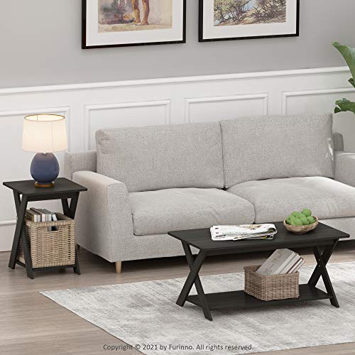 FURINNO Modern Simplistic Coffee Table, Espresso