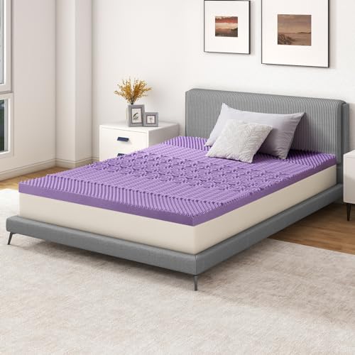 Airdown 2 Inch 5-Zone Gel Infused Memory Foam Mattress Topper Full Size, CertiPUR-US Certified